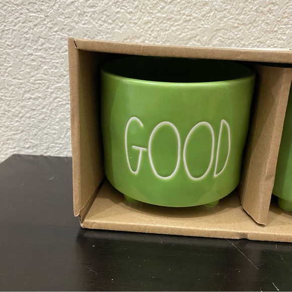 Rae Dunn | Accents | Rae Dunn Good Chives Only Green Ceramic 3pc Herb ...